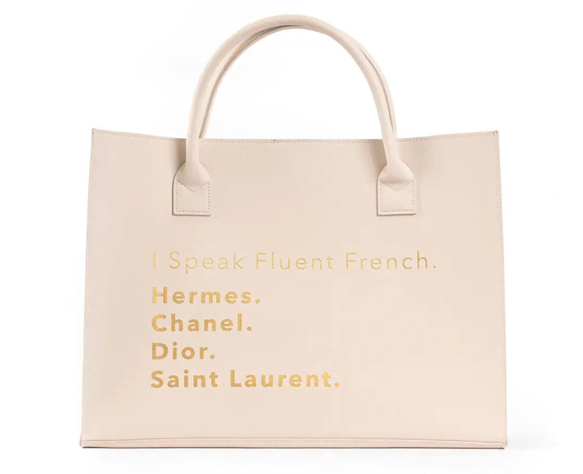 I Speak Fluent French Tote | Foxy And Beautiful Boutique